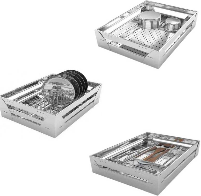 Bloo Basket Stainless Steel Modular Kitchen Basket Accessories cabinets ...