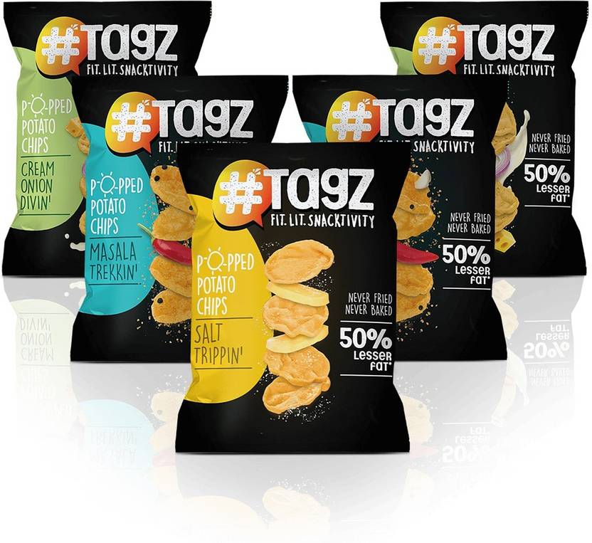 tagz Popped Potato Chips - Combo 1 (Pack of 5) Chips Price in India ...