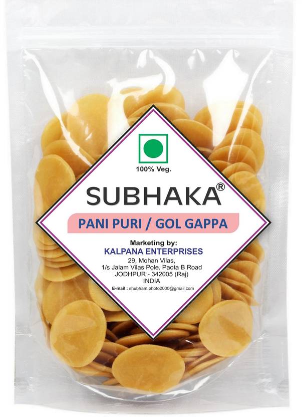 SUBHAKA READY TO FRY DRY GOL GAPPA / PANI PURI / PUCHKA Fryums 600 g ...