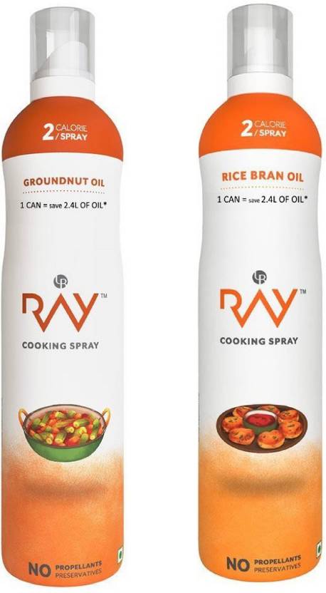 RAY Healthy Cooking Spray -Refined Groundnut OIL - 200 ml & Refined ...
