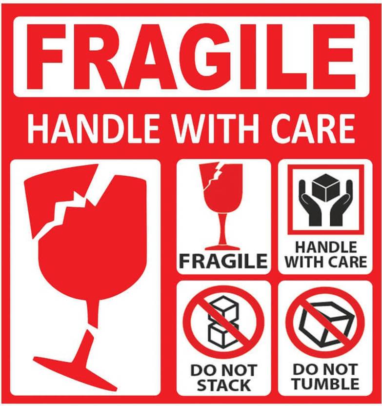 Anweshas Pack of 60 Fragile, Do not Stack, Do not Tumble, Handle with ... Anweshas Pack of 60 Fragile, Do not Stack, Do not Tumble, Handle with ...