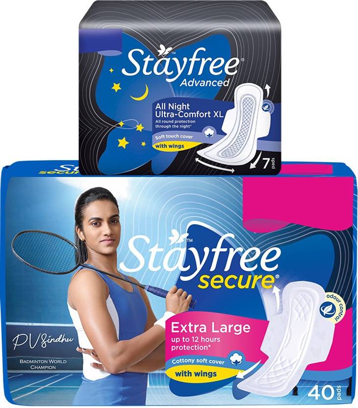 STAYFREE Advanced All Night Ultra Comfort with Secure Cottony Soft ...