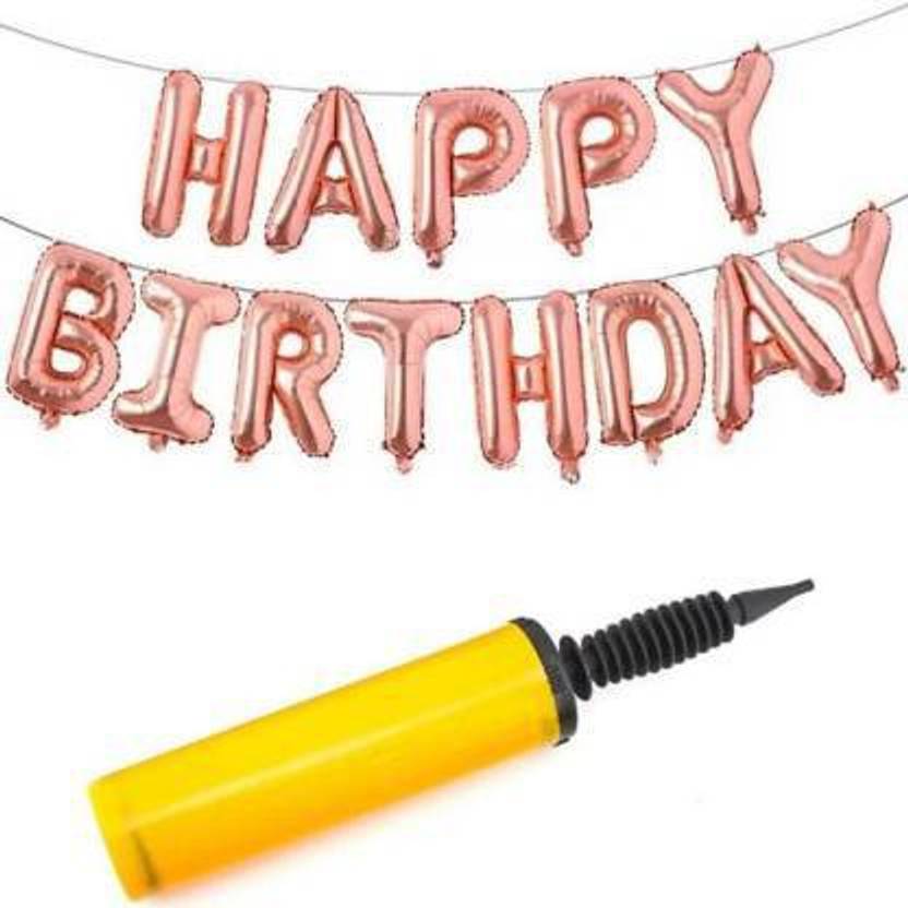 Flipkart.com | Bal samrat Solid Happy Birthday Rose Gold Foil Letter ...