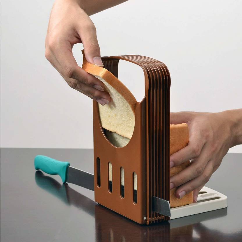 SALUANA Adjustable Foldable Bread Slicer Guide Cutting Board Slicer ...