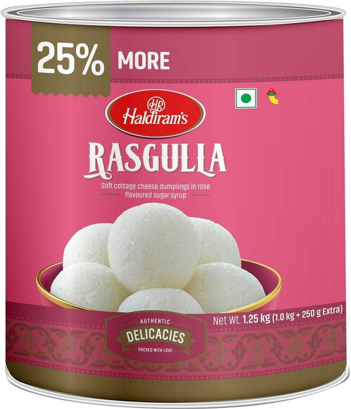 Haldiram's RASGULLA 1.25 Kg TIN PACK 1 PCS Tin Price in India - Buy ...