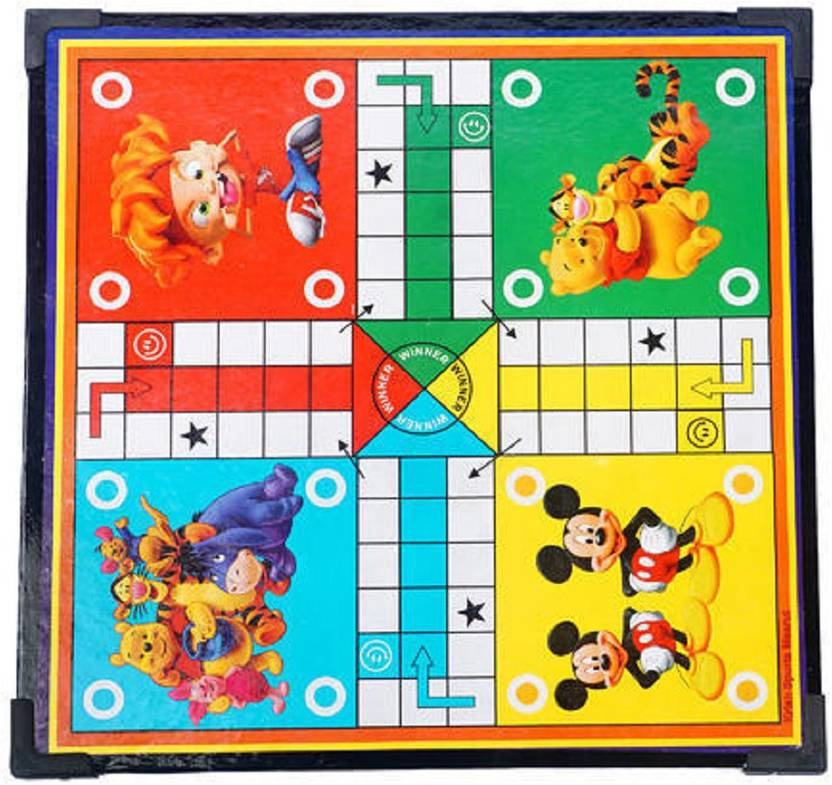 tryviz Wooden Multicolor Ludo Board 12x12 Inches with Free Dice ...