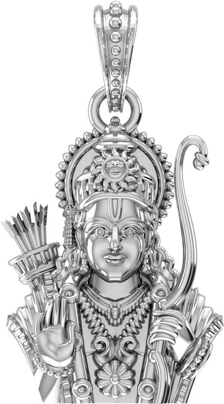 Akshat Sapphire Sterling Silver (92.5% purity) God Ram Pendant for Men ...