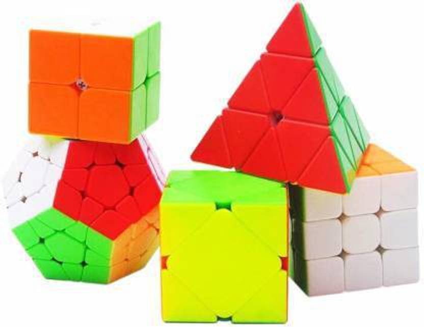V Cubers High Speed Stickerless Cube Combo Set of 2x2 3x3 Pyraminx ...