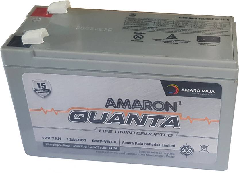 amaron 12V 7Ah SMF UPS-Emergency Battery.Battery for Use in UPS/Solar ...