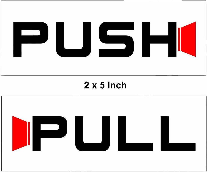 Signkart Standard Square Push Pull Stickers for Glass Doors Die Cut ...