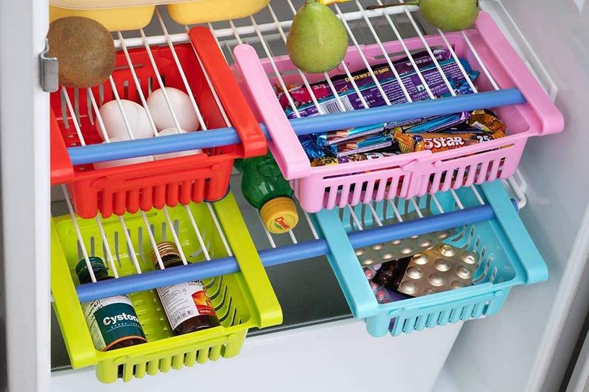 Goodwill Tech Fruits/Vegetables Kitchen Rack Plastic 4 pcs Adjustable ...
