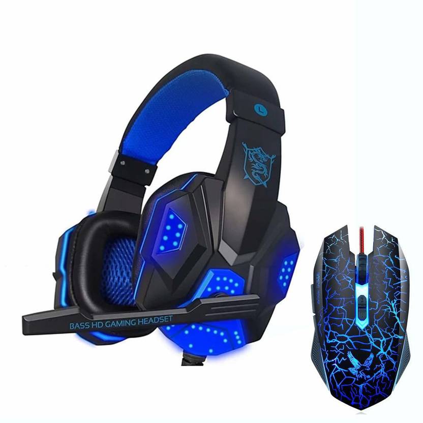 Bluefinger Gaming Headset and Gaming Mouse Combo, Pro Gaming Headset ...