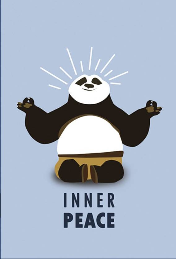 Inner Peace Panda Poster for Room & Office (13 Inch X 19 Inch, Rolled ...