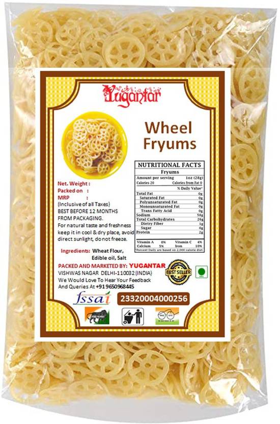 YUGANTAR FRYUMS (WHEEL) Fryums 400 g Price in India - Buy YUGANTAR ...