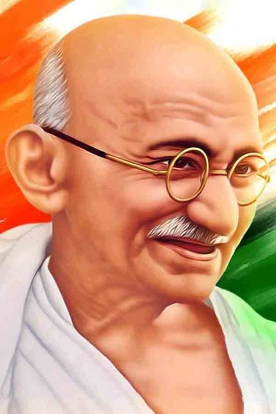 Indian Freedom Fighter Mahatma Gandhi Poster Waterproof Vinyl Sticker ...