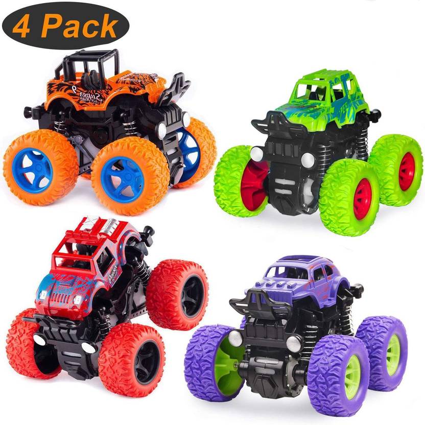 Toyvala 4WD 4*4 Monster Trucks Inertia Car Toys - Friction Powered Car ...