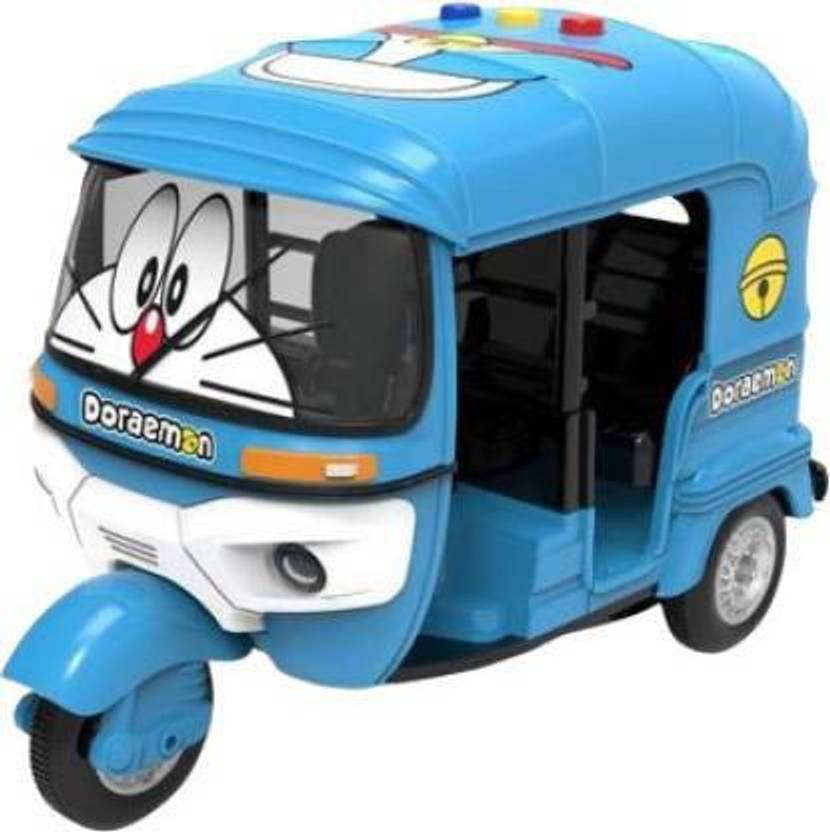 DhyeyCollection Cartoon Character Auto Rickshaw Toy with Light & Sound ...