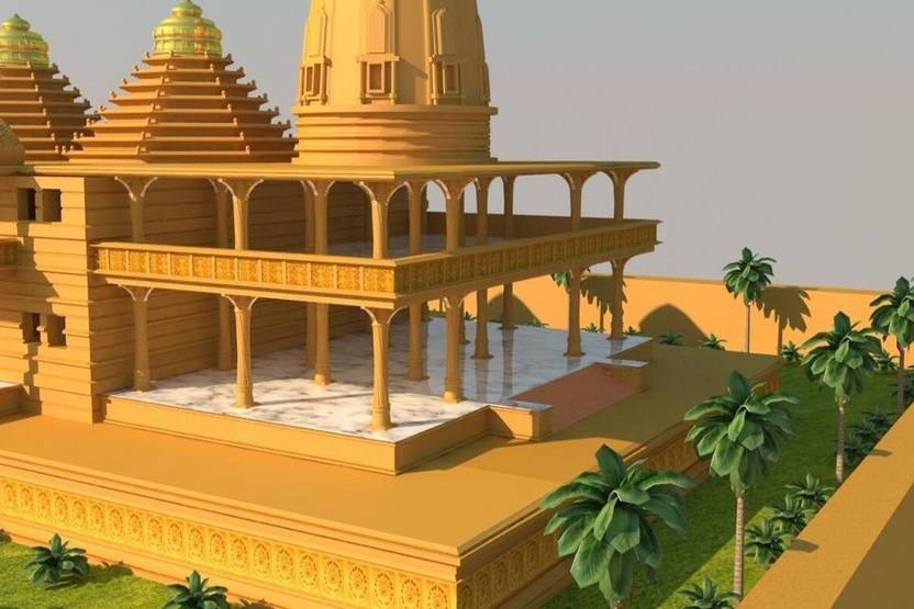 Wall Sticker Poster|Ayodhya Mandir Poster|Ram Mandir Decorative poster ...