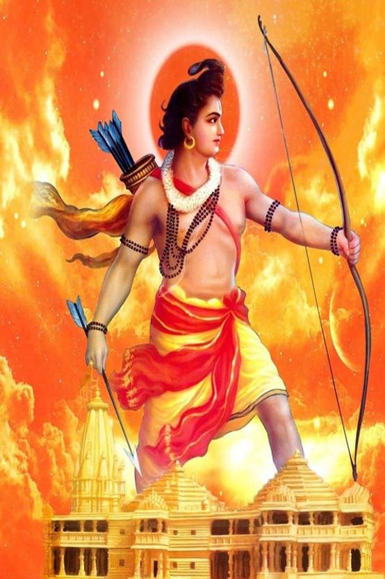 Wall Sticker Poster|Ram Navami Poster|Ayodhya Poster|Decorative poster ...