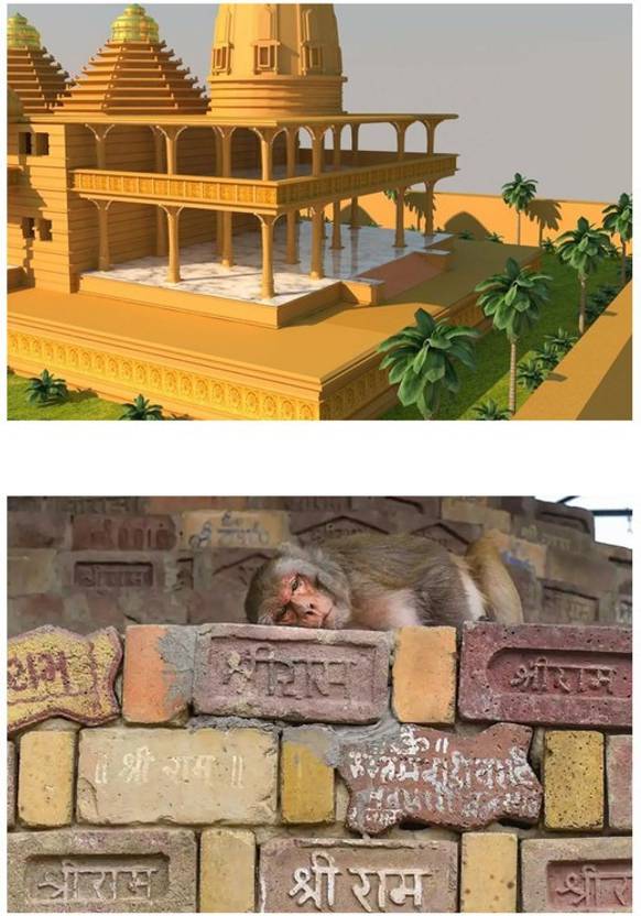 Wall Poster Combo |Ayodhya Mandir Poster Combo | Ram Mandir Decorative ...