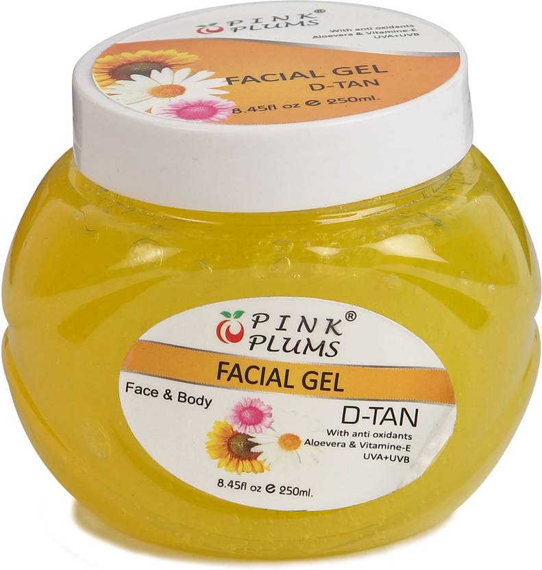 PINK PLUMS Glowing D-Tan Facial Gel Dtan Detan D tan De-Tan Tan Removal ...