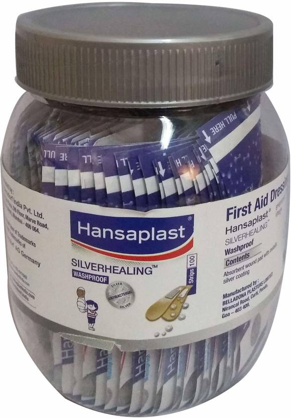 HANSAPLAST SILVER HEALING 100 STRIPS Adhesive Band Aid Price in India ...