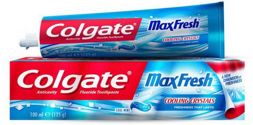 Colgate MaxFresh Cooling Crystals Fluoride Toothpaste, Cool Mint ...