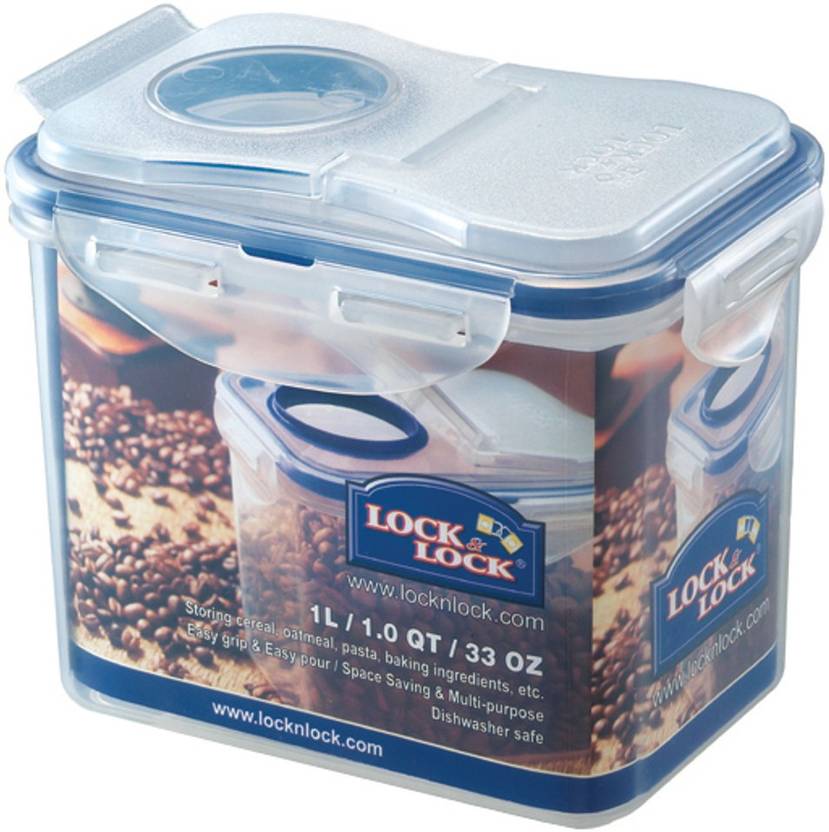 LOCK & LOCK Classics Rectangular Food with Flip Lid - 1 L Plastic ...