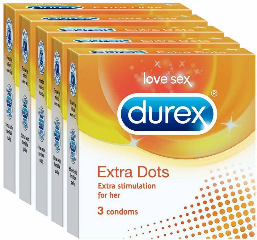 DUREX Extra Dots Condom 3 Count pack Of 5 Condom Price In India durex-extra-dots-condom-3-count-pack-of-5-condom-price-in-india