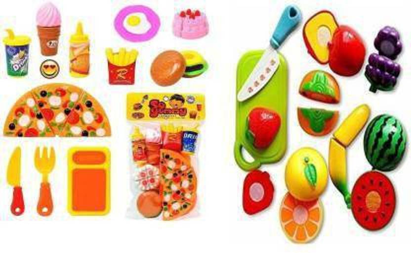 DhyeyCollection Realistic Sliceable Vegetables | Fruits Cutting Play ...