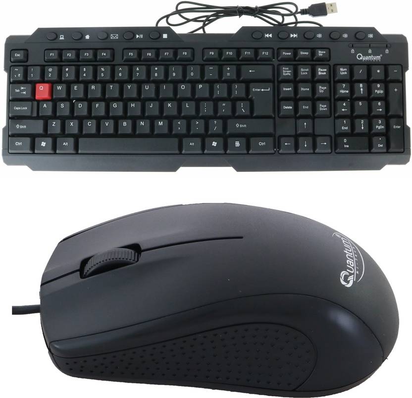 Quantum Hi-Tech QHM 7710 WIRED KEYBOARD AND MOUSE COMBO Combo Set Price ...