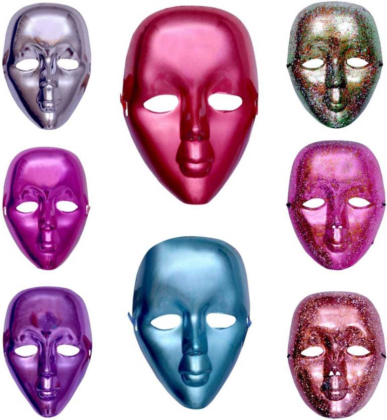 Flipace Mime/Java Shining Mask in 8 Different Bright Colors Party Mask ...