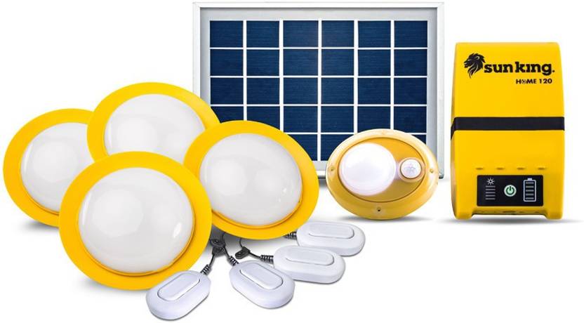 sun king Home 120 Plus, 4 Solar Ceiling Lights with 1 Portable Motion ...
