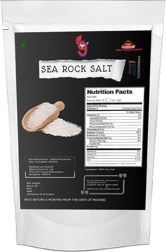 99Auth Pure Unprocessed Sea Rock Salt 5kg Unrefined Zero Chemical Rock ...