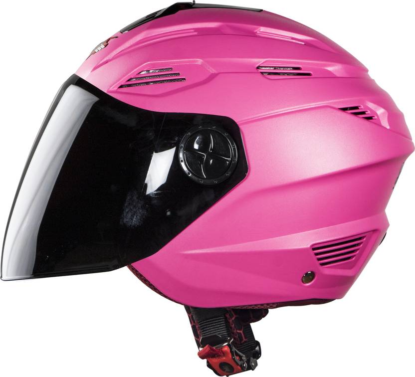 Steelbird SBA-6 7Wings Ela Open Face Helmet for Girls in Dashing Pink ...