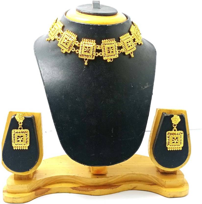 ASA jewellers Alloy Gold-plated Gold Jewellery Set Price in India - Buy ...