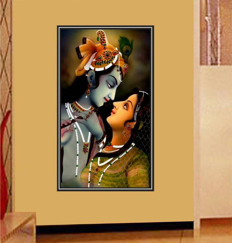 MADHUBAN DÉCOR 86 cm Radha Krishna Wall Poster Beautiful radha krishna ...