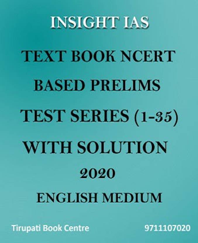 Insight Ias Textbook Ncert Based Prelims Test Series (1-35) With ...