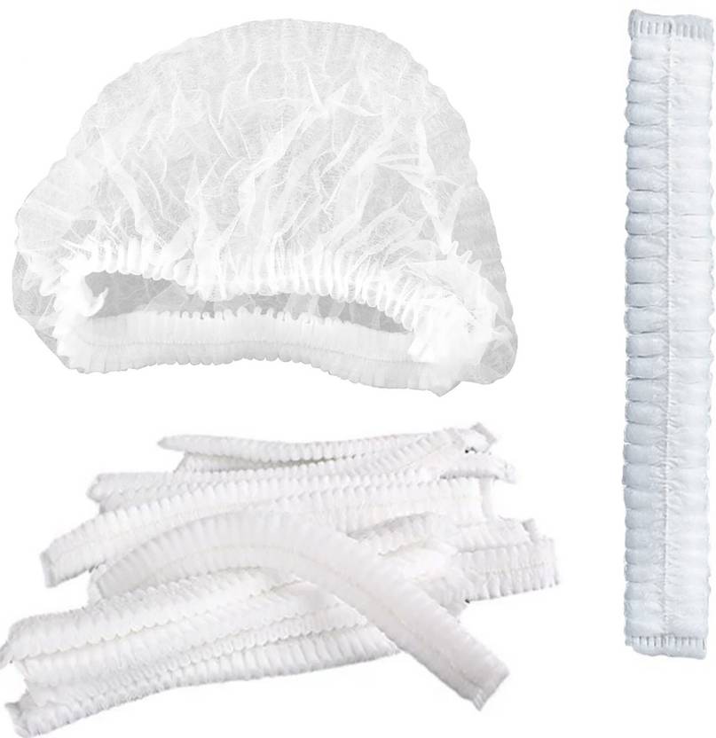 NATURE SKY White Disposable Stretchable Non Woven Hygiene Surgical Cap ...