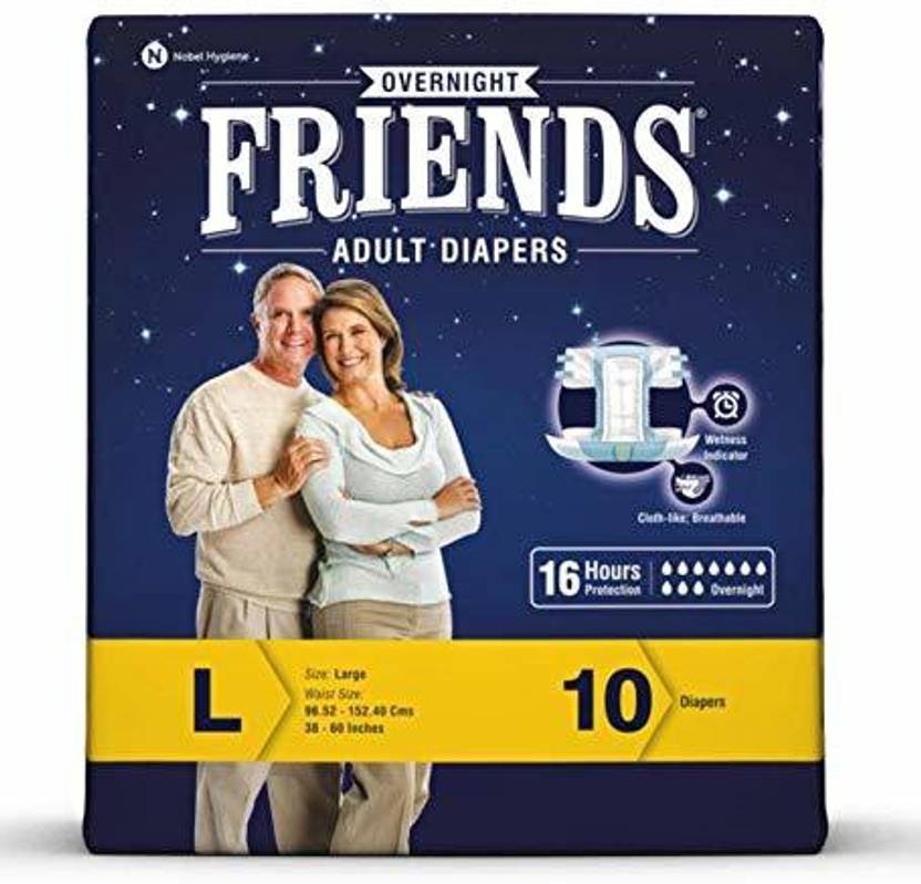 Noble Hygiene FRIENDS Overnight High Absorbency Adult Diapers With ...