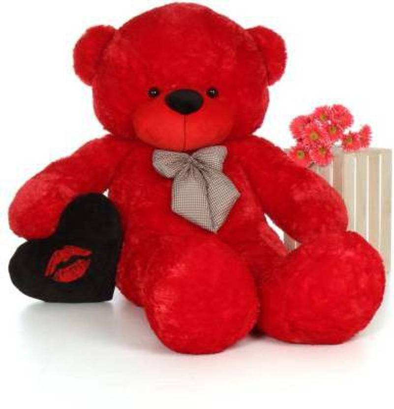 HappyChild Soft and Cute Red Color Teddy Bear Boys and Girls - 90 cm ...