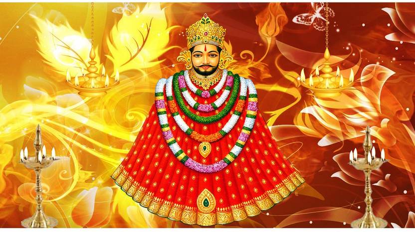 Razwada Khatu Shyam Baba HD VINYL Yellow Large Self Adhesive Sticker ...