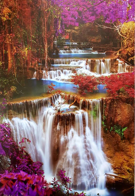 Water Fall Scenery Wall Sticker Poster | Natures Poster |Beautiful ...