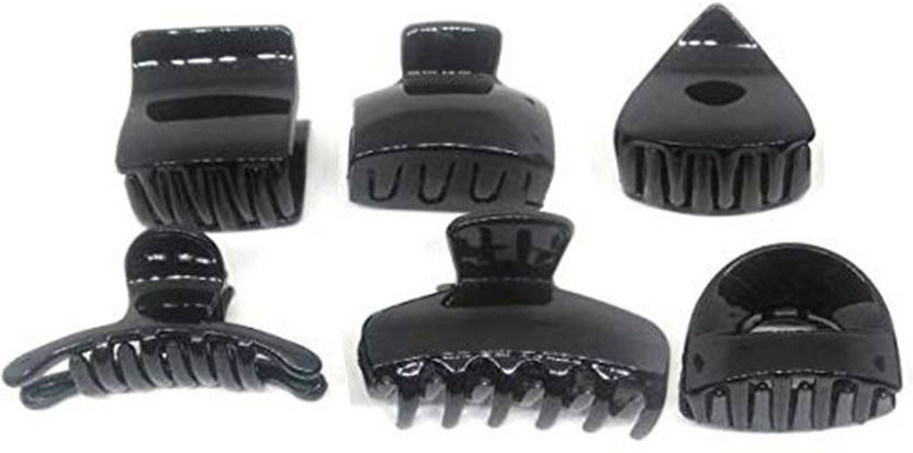 BHARATGAURAV Plastic Hair Clutch, Claws, Clips Combo of 6 Pieces for ...