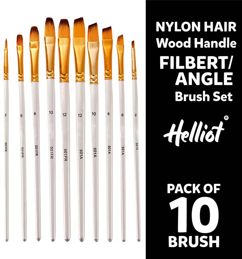 Flipkart.com | Helliot Combo of Angular & Filbert Paint Brushes ...