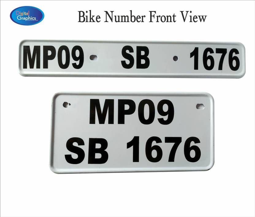 Digital Graphics Radium Number with Steel Plate Bike Number Plate Price ...