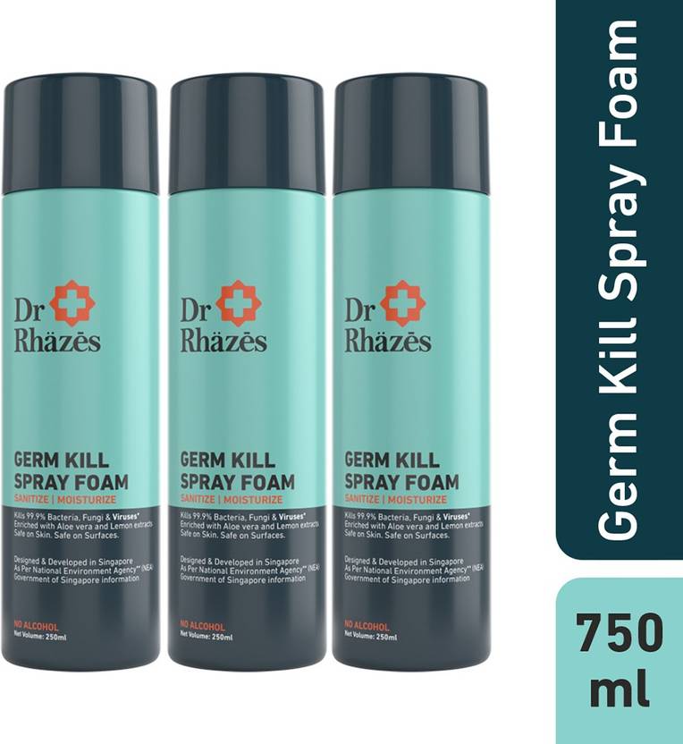 Dr Rhazes Germ Kill Spray Foam Kills 99.9 Percent Viruses* and Bacteria ...