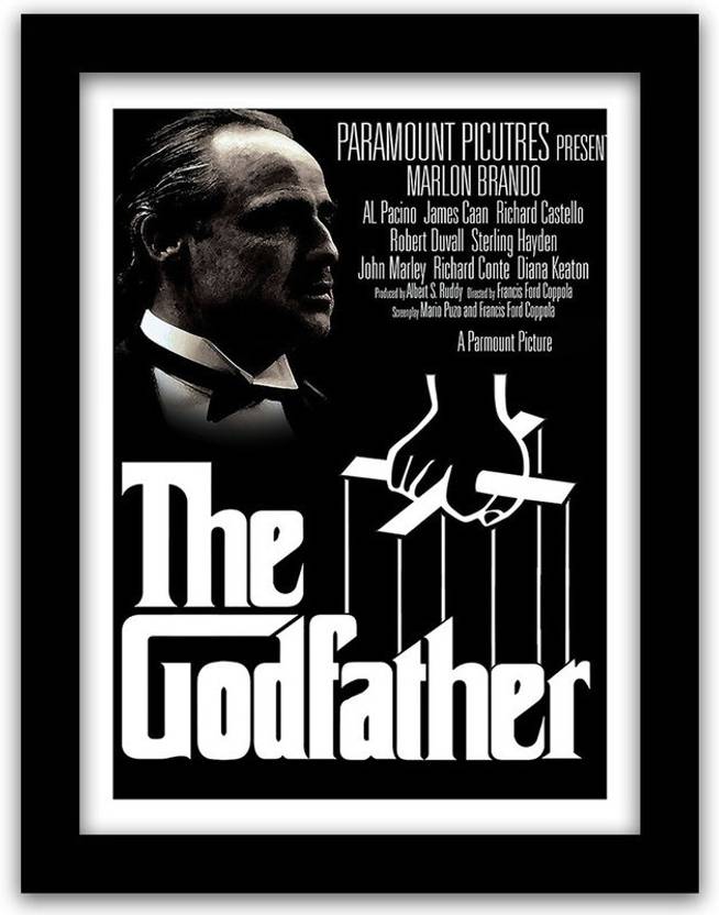 The Godfather Movie Poster with Frame - The God Father Framed Poster ...