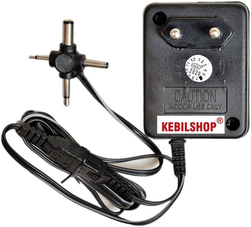 Kebilshop 6 Volt 500mA Power Adapter with 4 Multi Pin and Polarity Change Option for Radios ...