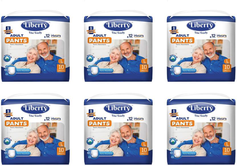 Liberty Premium Adult Diaper Pants Unisex Large 6x10 Pcs Waist Size